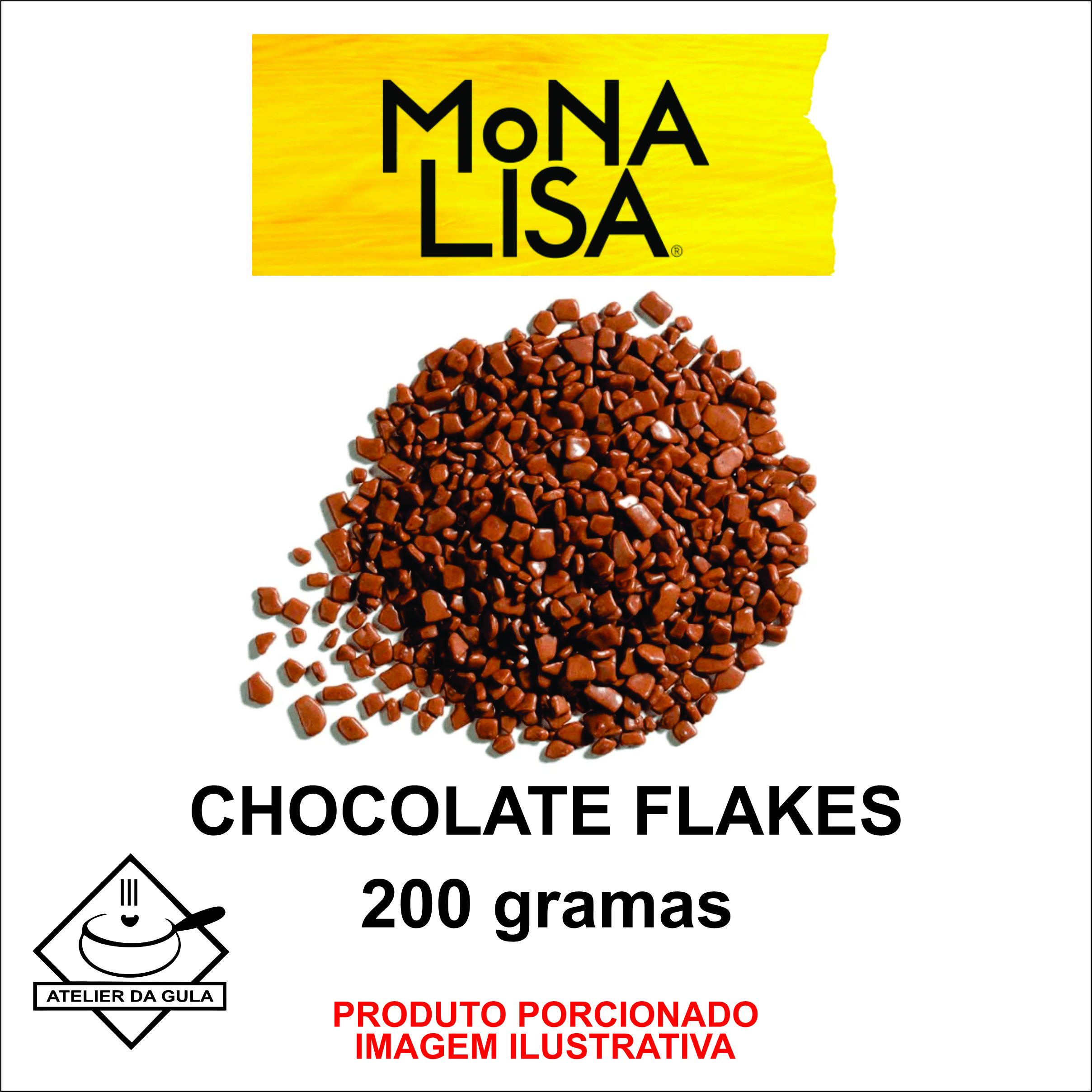 Flakes 9M Chocolate ao Leite em MONA LISA 250G PORCIONADO – Atelier da Gula